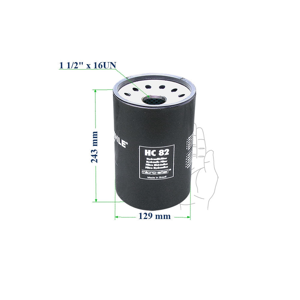 Filtro de Óleo Hidráulico Massey MF 610 620 Perkins - HC82