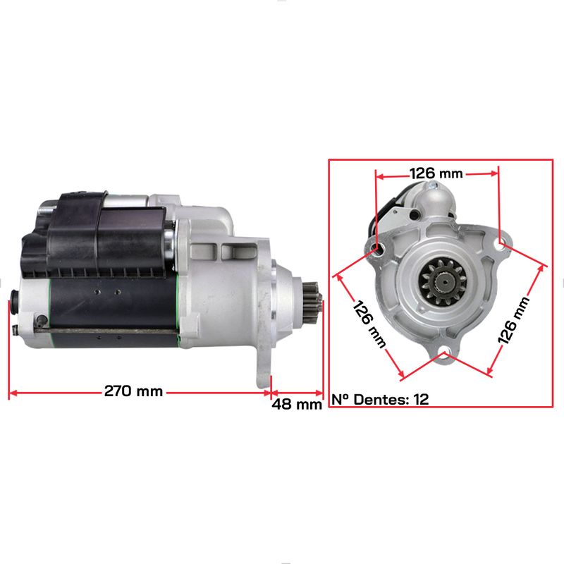 Motor Partida 24V 5,5 kW EV Scania S4 S5 Motor Partida 24V 5,5 kW EV Scania S4 S5