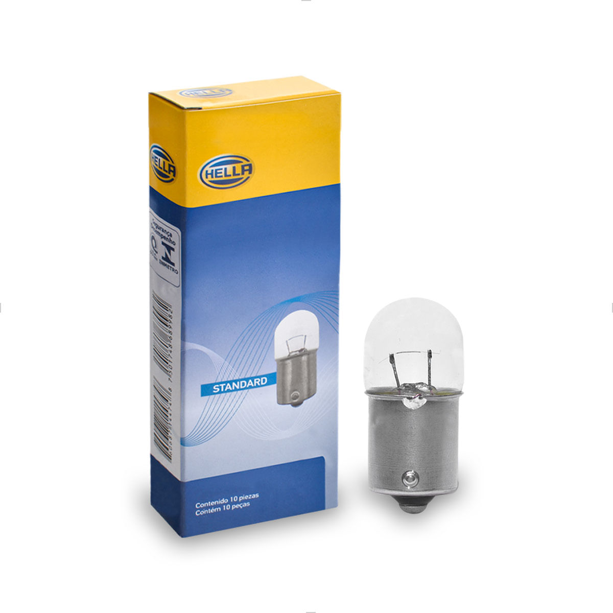 Lâmpada R5W 1 Polo 3200K 12V 5W Luz Branca Original Standard 5007 Hella ...