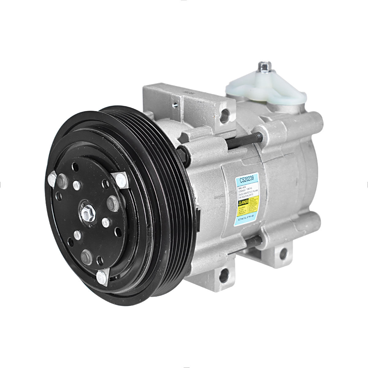 Compressor Ar FIC 12V com Polia 6Pk Estrias Delphi CS20239 Original ...