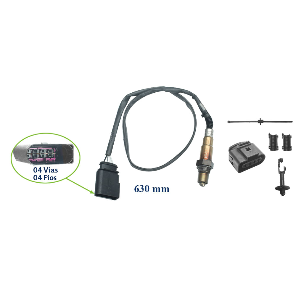 Sonda Lambda Fox 1.6 8V Flex 03/08 Polo 1.6 16V 04/08 Pré-Catalisador ...