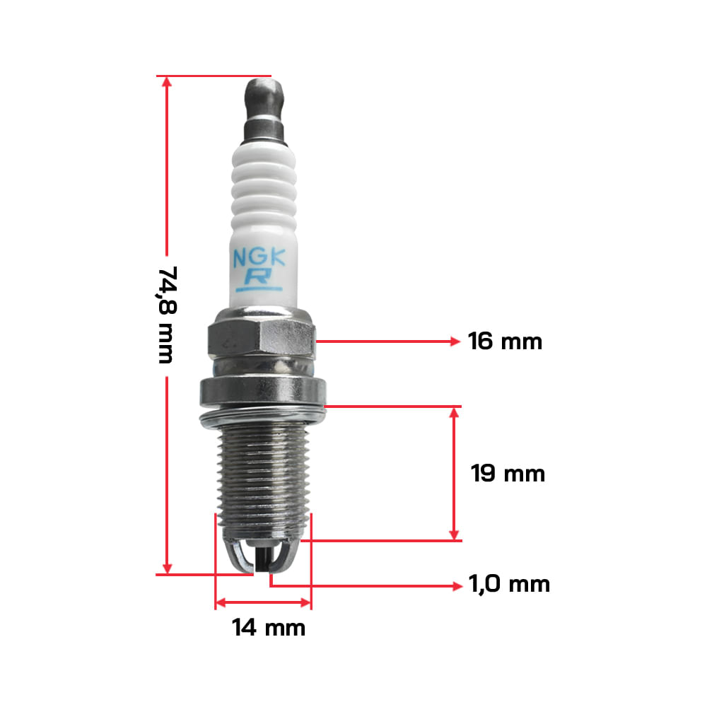 Vela BKUR7ETB-10 Gol Parati AP 2.0 MI 16V 1.0 16V AT 97/01 NGK - AutoNext