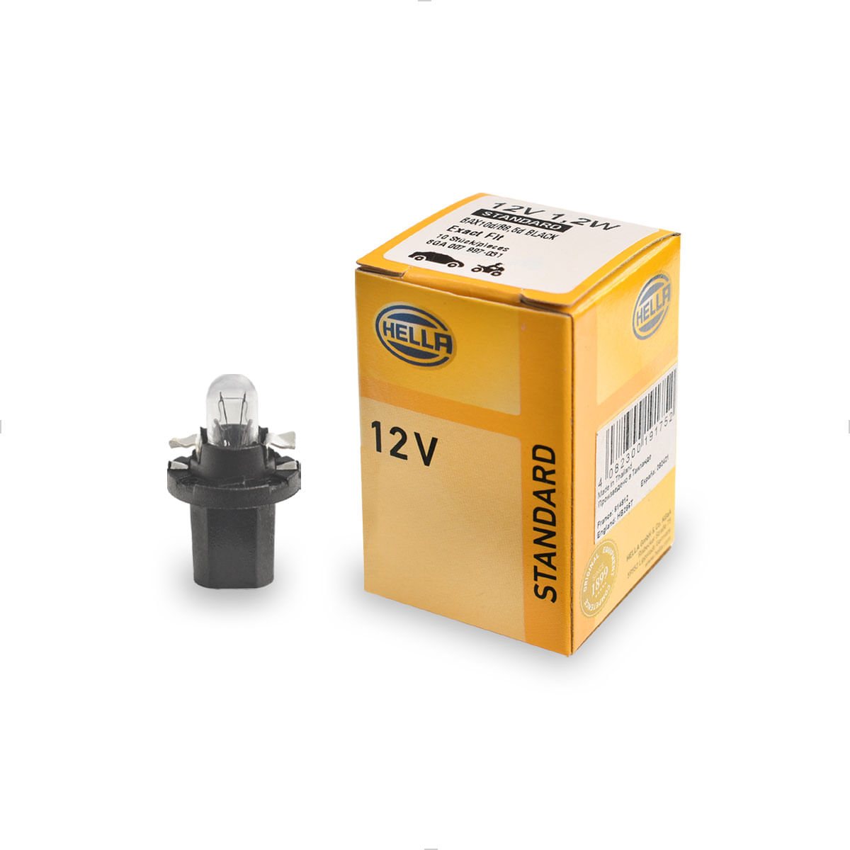 Lâmpada Painel 12V 1,2W com Base Preta Original 2721 MF Hella - AutoNext