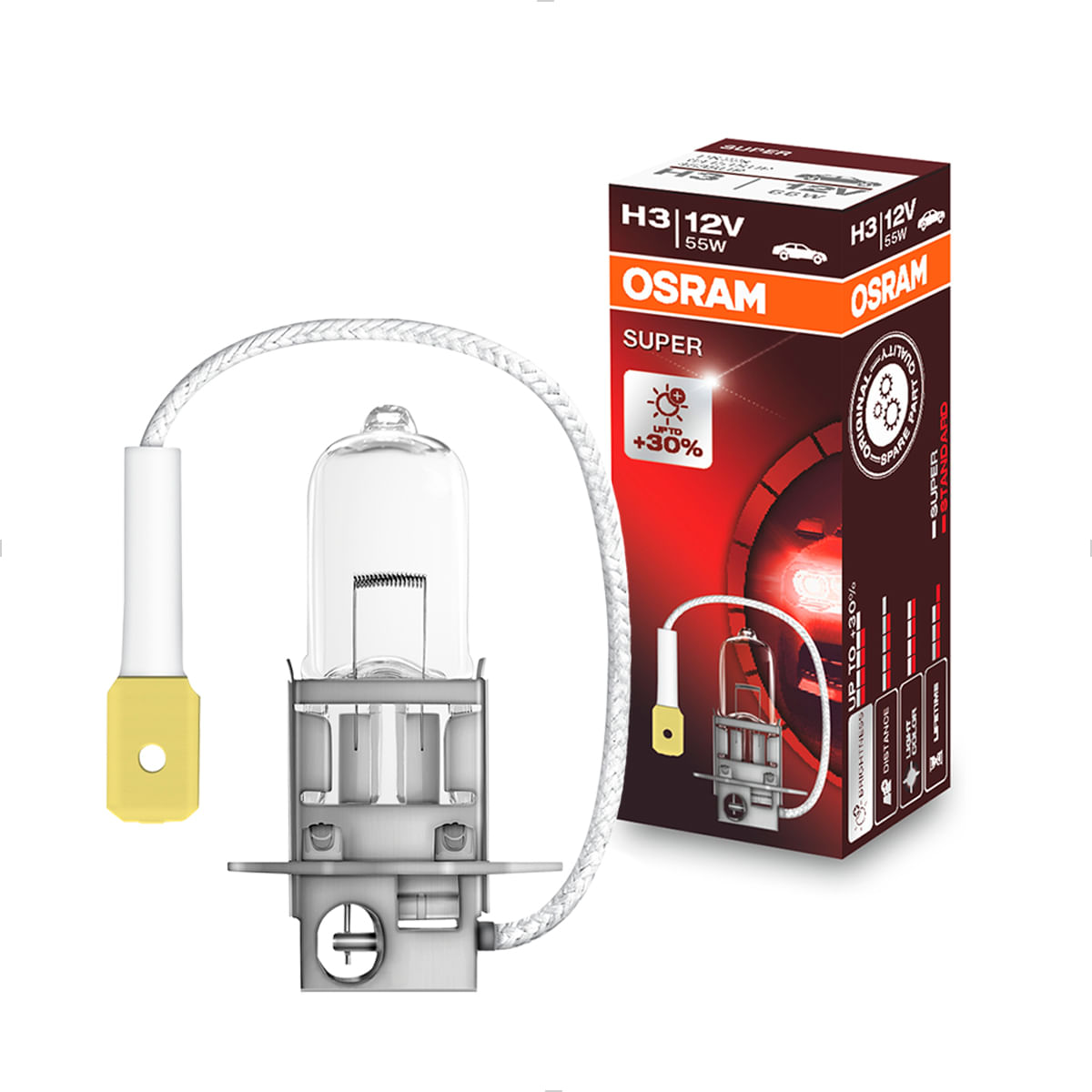 Lâmpada Osram H3 Super 3200K 12V 55W | Osram 64151SUP - AutoNext
